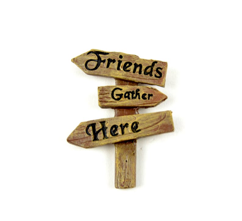 Friends Gathers Here Fairy Garden Sign - Etsy
