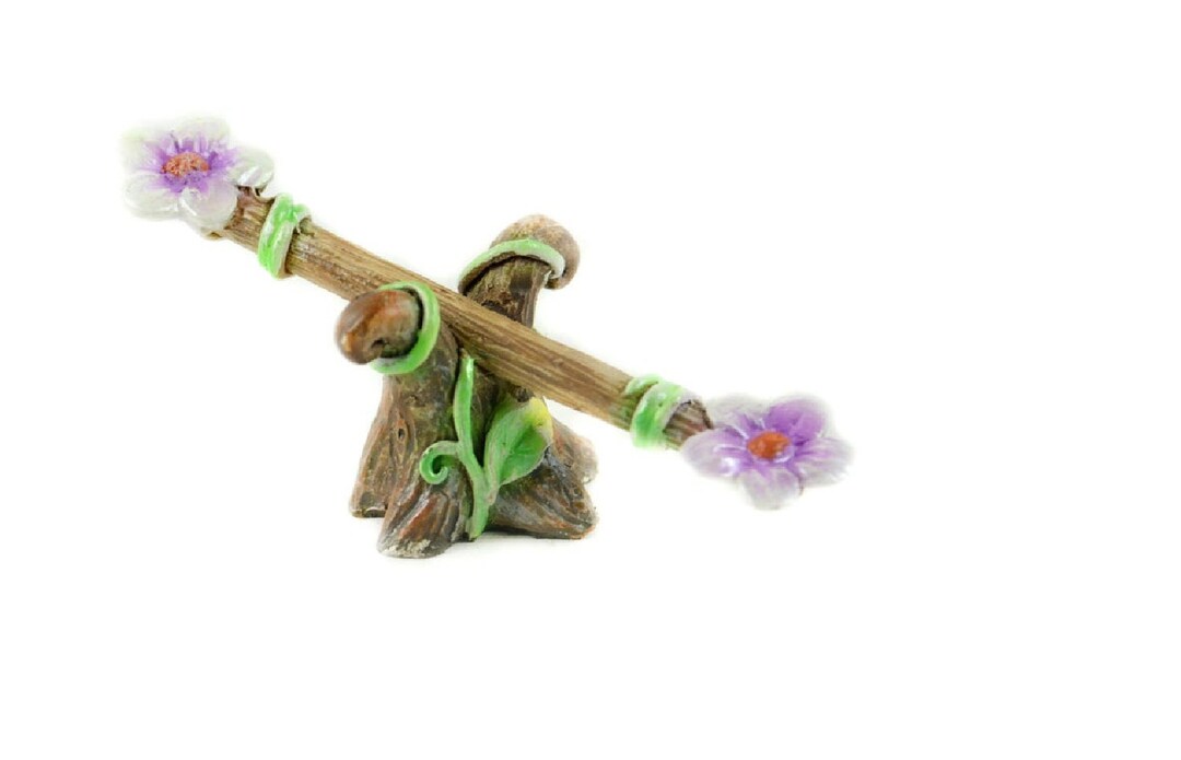 Fairy Garden Spring Seesaw, Pink Flower Seesaw - Etsy