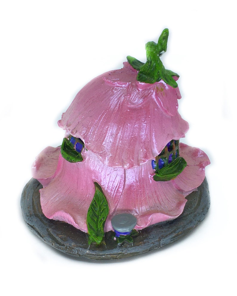 Miniature Pink Flower Petal Roof House - Etsy