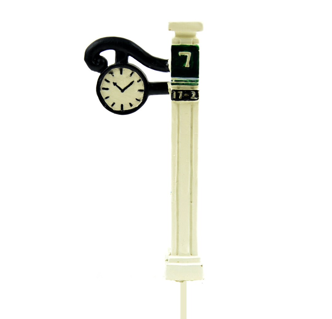 Miniature Clock Post, City Street Sign, Fairy Garden Accessory - Etsy