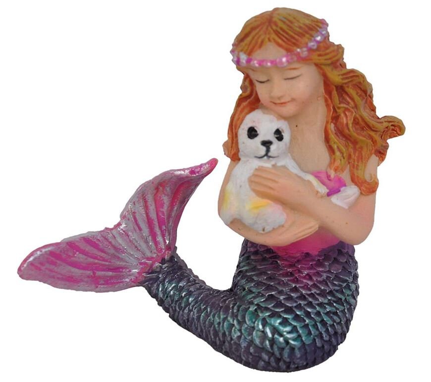 Mermaid With an Animal Green Pink or Blue Mermaid Choice - Etsy