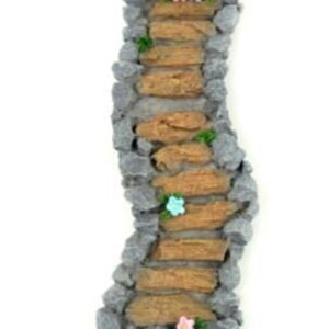 Miniature Wood and Stone Path, Brown and Gray Fairy Garden Path, Fairy ...