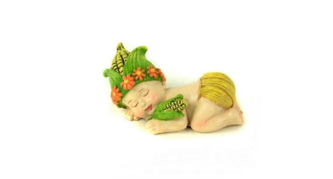 Miniature Sleeping Baby With Corn Hat - Etsy
