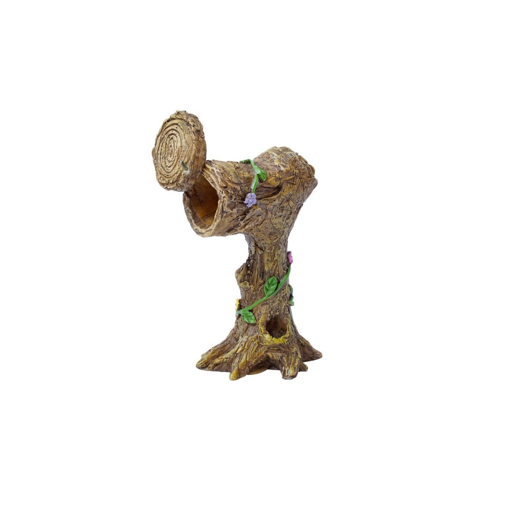 Hollow Tree Mailbox, Miniature Tree Stump Mailbox With Opening Door ...