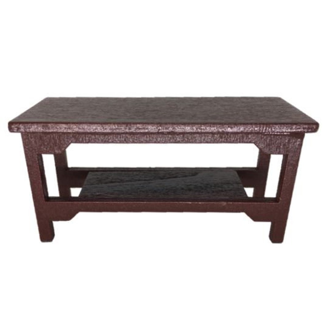 Dollhouse Miniature 4" Long Brown Table, Miniature Coffee Table ...