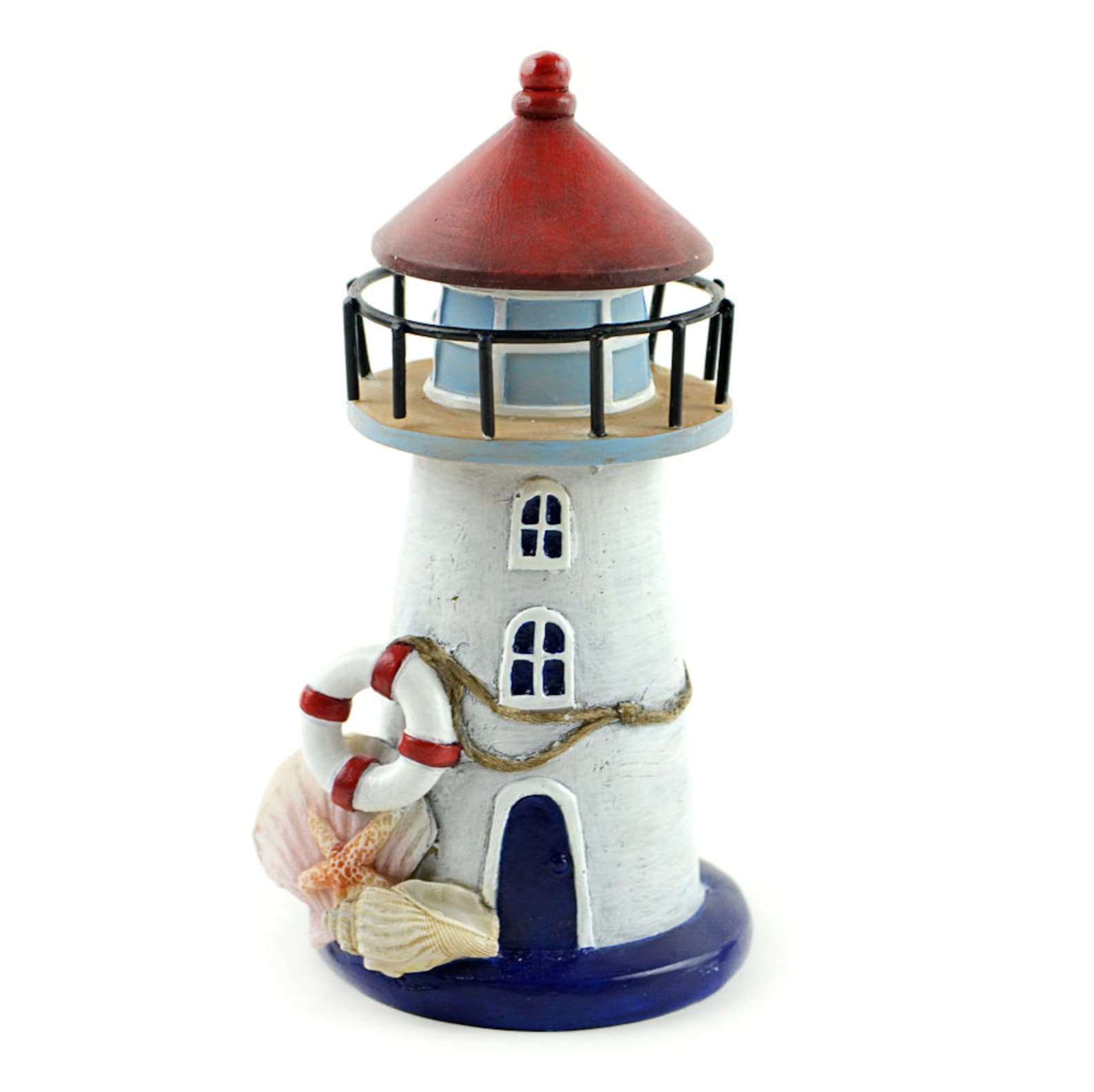 Miniature Nautical Lighthouse With Seashells, Beach Lighthouse, Ocean ...