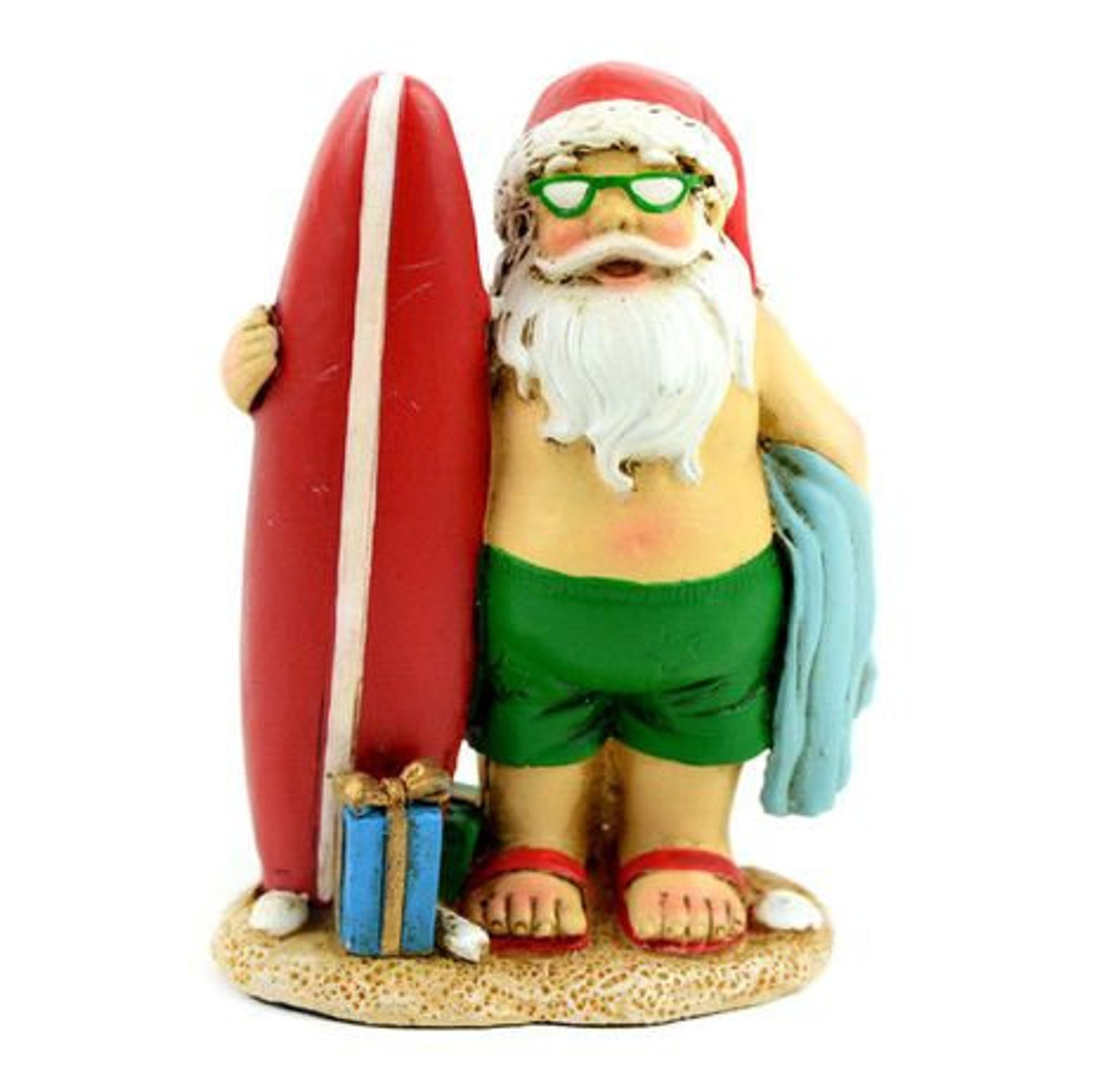 Beach Santa, Surfboard Santa, Holiday Decor, Holiday Gift, Santa Cake ...
