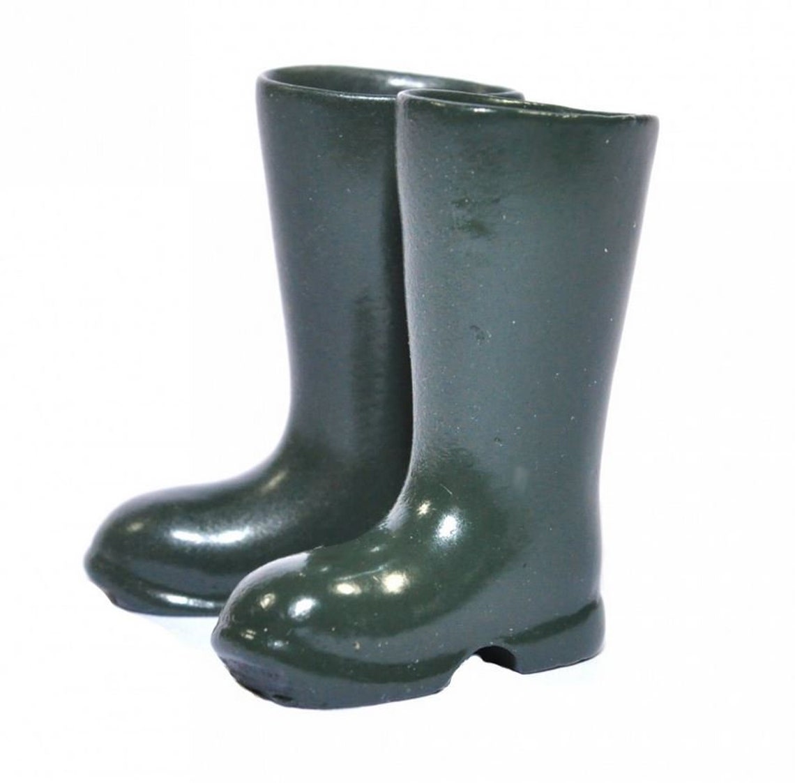 Dollhouse Miniature Pair of Green Boots - Etsy