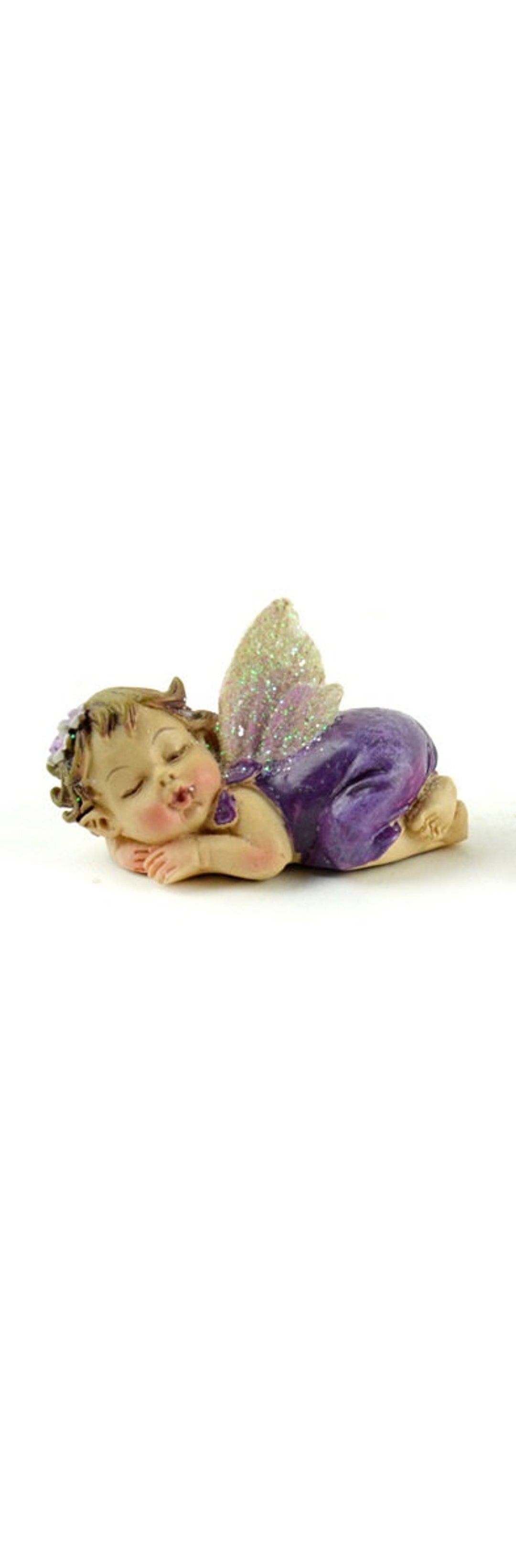 Sleeping Fairy Baby in Purple, Baby Fairy for Nest or Dollhouse, Baby ...