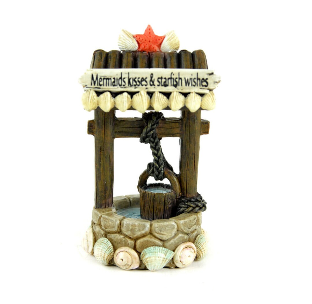 Miniature Wishing Well, Beach Fairy Garden Landscaping, Fairy Garden ...