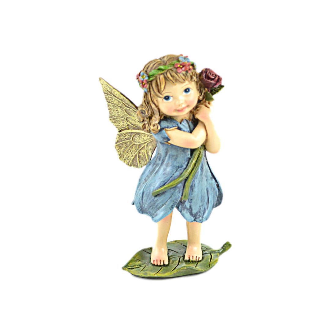 Miniature Spring Flower Child Fairy in Blue Dress - Etsy