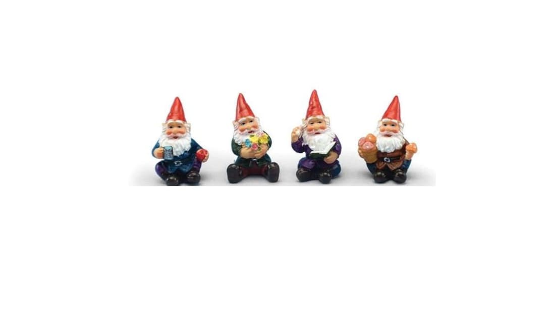 Gnomos en miniatura, juego de 4 gnomos de jardín de hadas, elección de ...