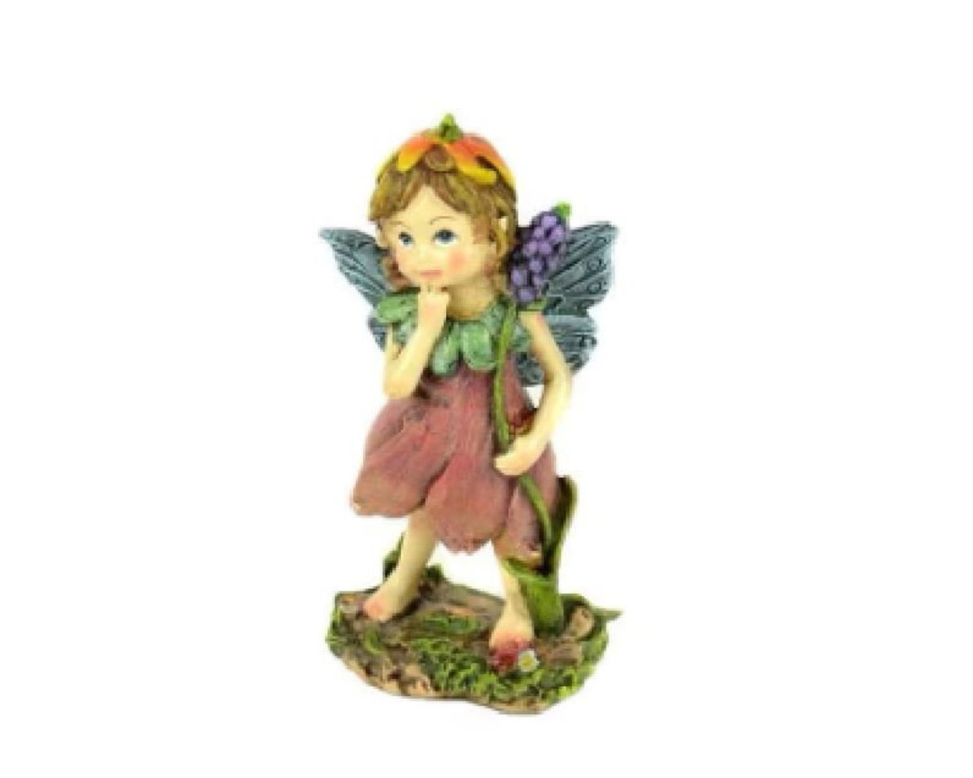 Miniature Standing Fairy in a Red Dress - Etsy