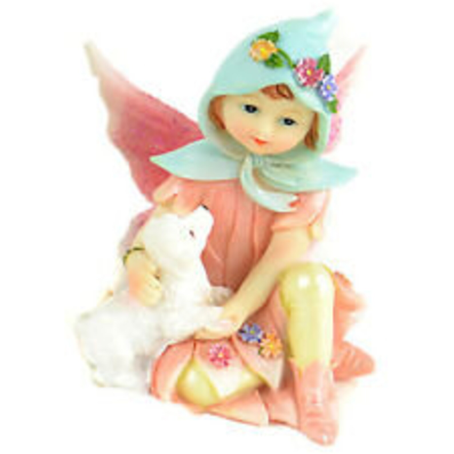 Hooded Fairy in Pink Girl Fairy With a Dog Young Spring - Etsy