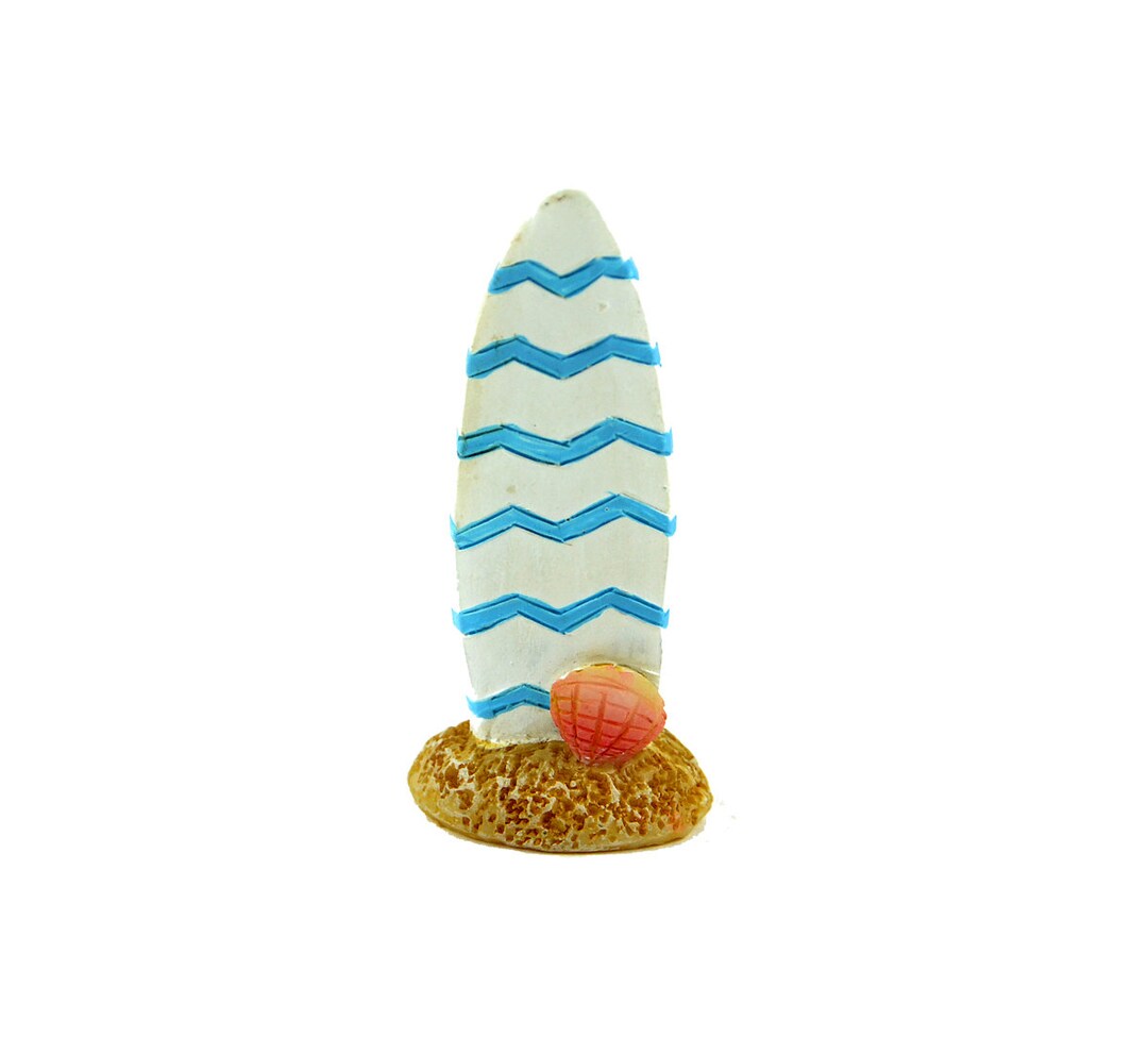Blue and White Surfboard, Miniature Beach Surfboard, Nautical Accessory ...