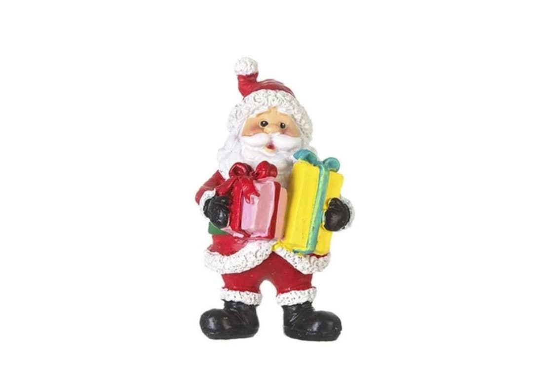 Miniature Santa, Christmas Decor, Mini Holiday Presents, Christmas Gift ...