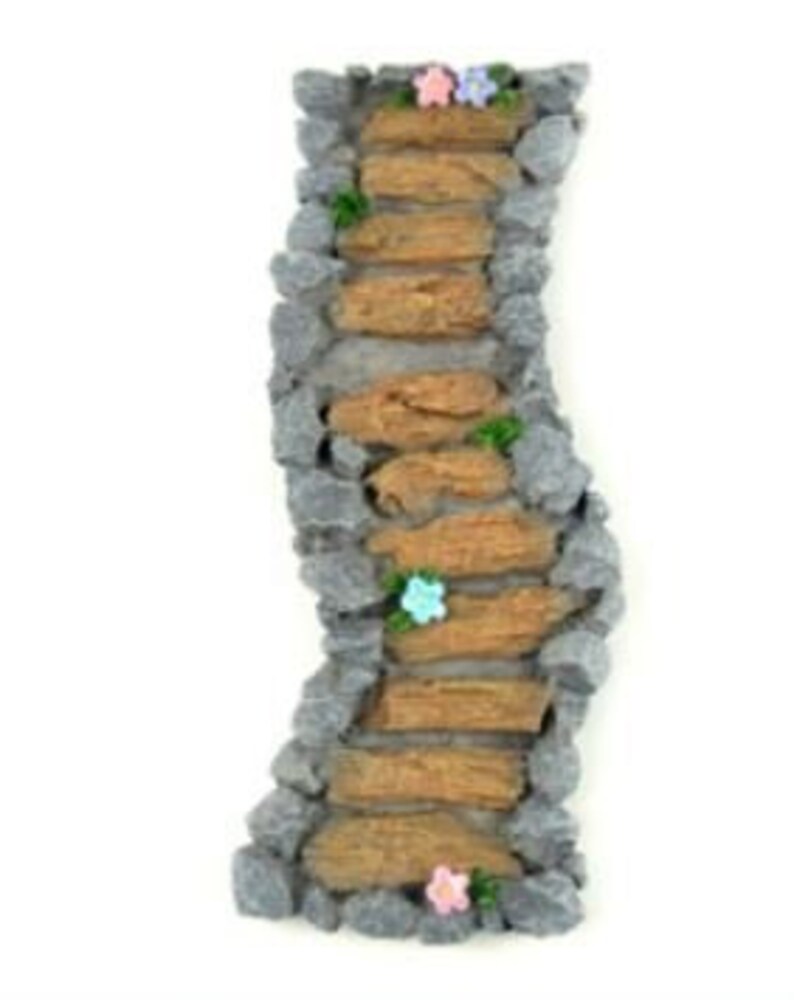 Miniature Wood and Stone Path, Brown and Gray Fairy Garden Path, Fairy ...