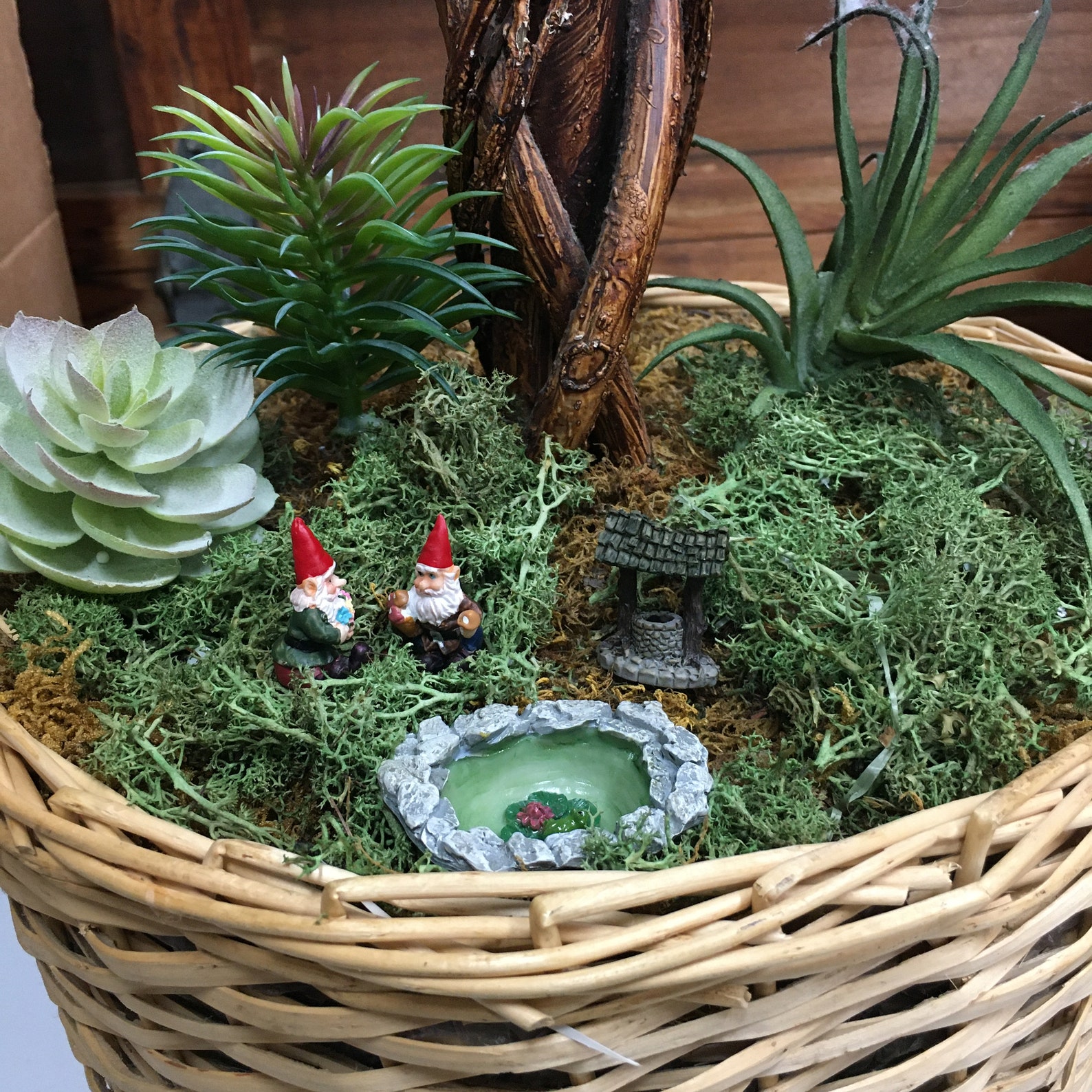 Micro Mini Well on a Pick Well With Brown Shingled Roof - Etsy