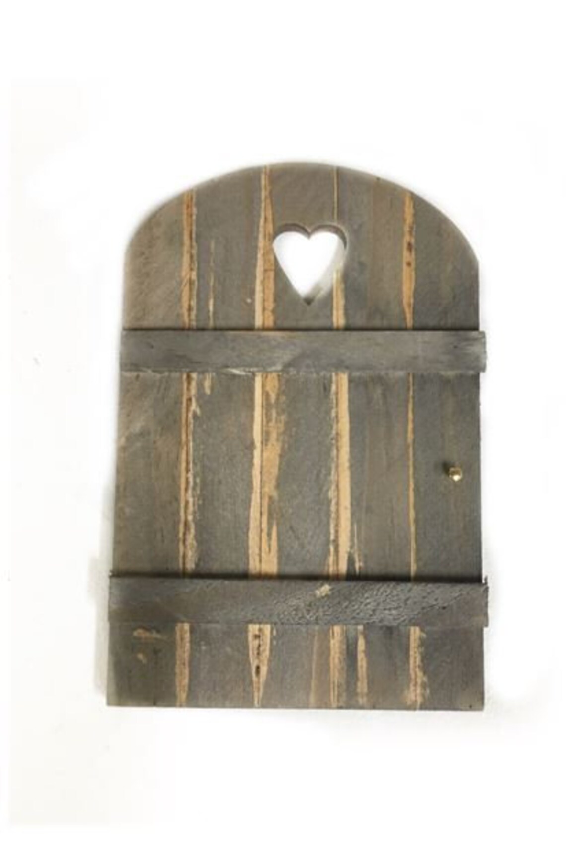 Micro Mini Wooden Door With Gold Doorknob, 2.5" High Unfinished Wood ...