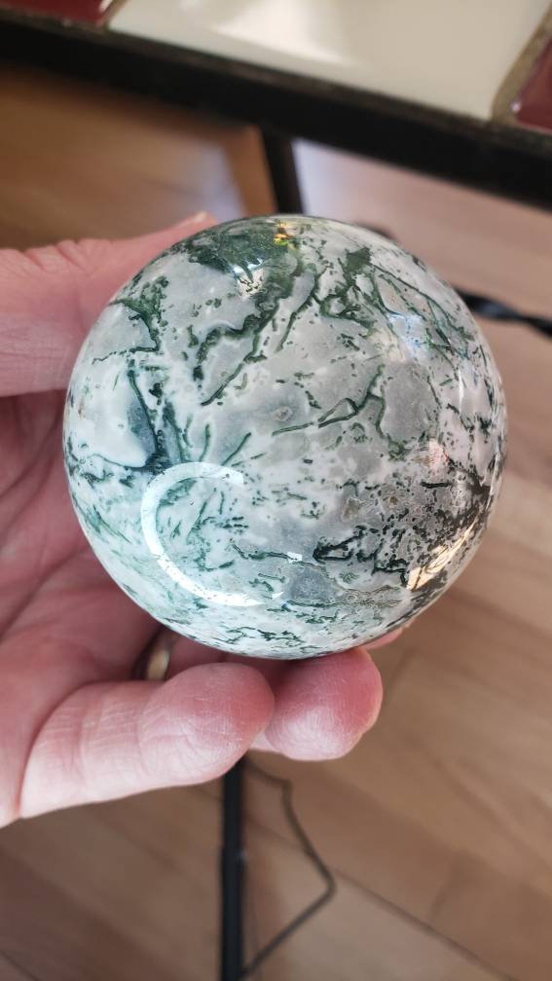 Moss Agate Sphere - Etsy