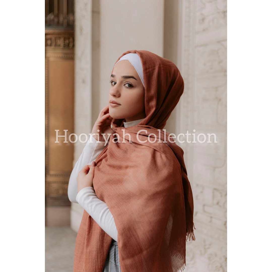 Cotton Linen Solid Hijab Head Scarf Shawl Wrap for Women - Etsy