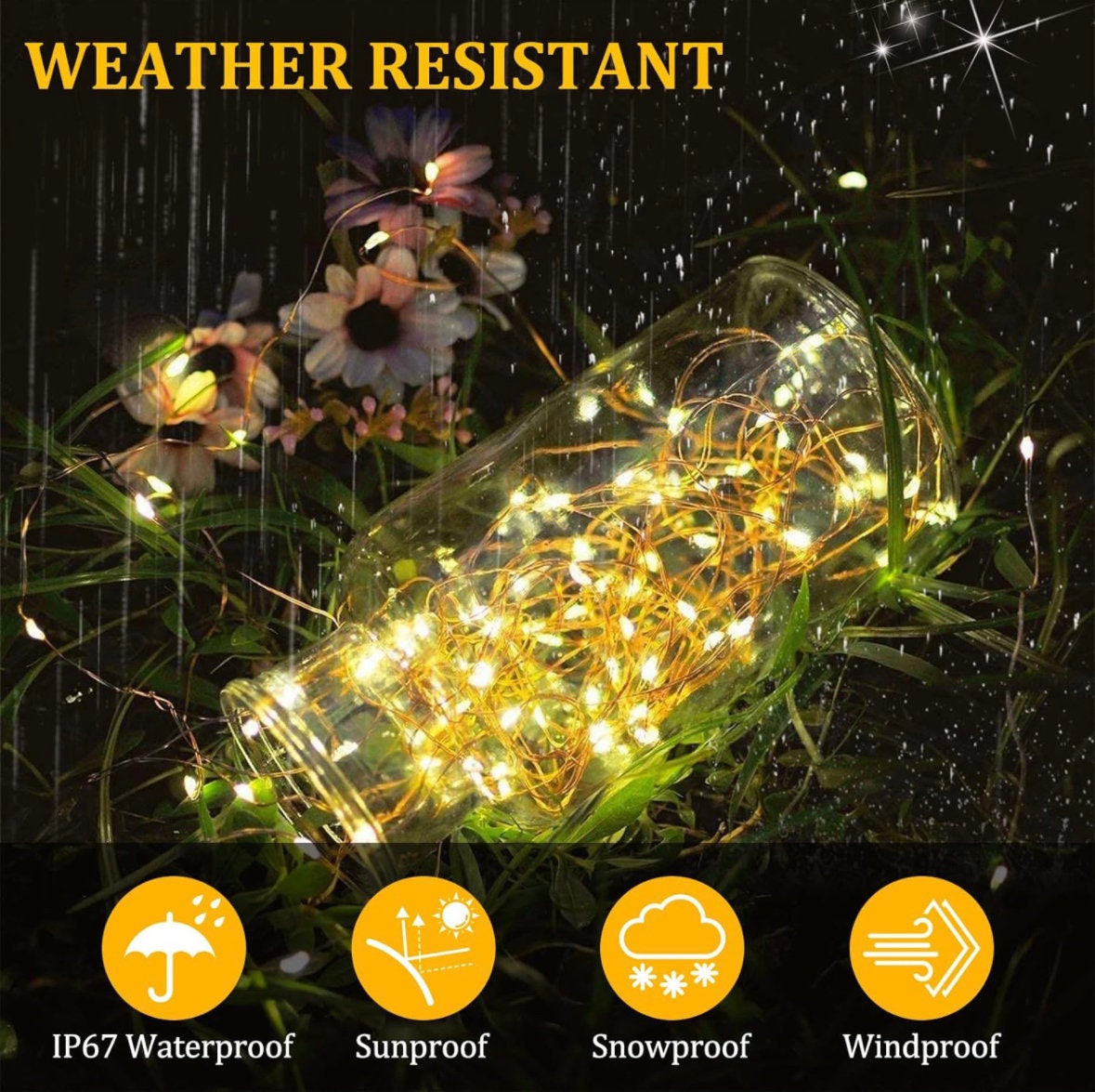 LED Battery Operated String Fairy Light Silver Wire Warm White Garden ...