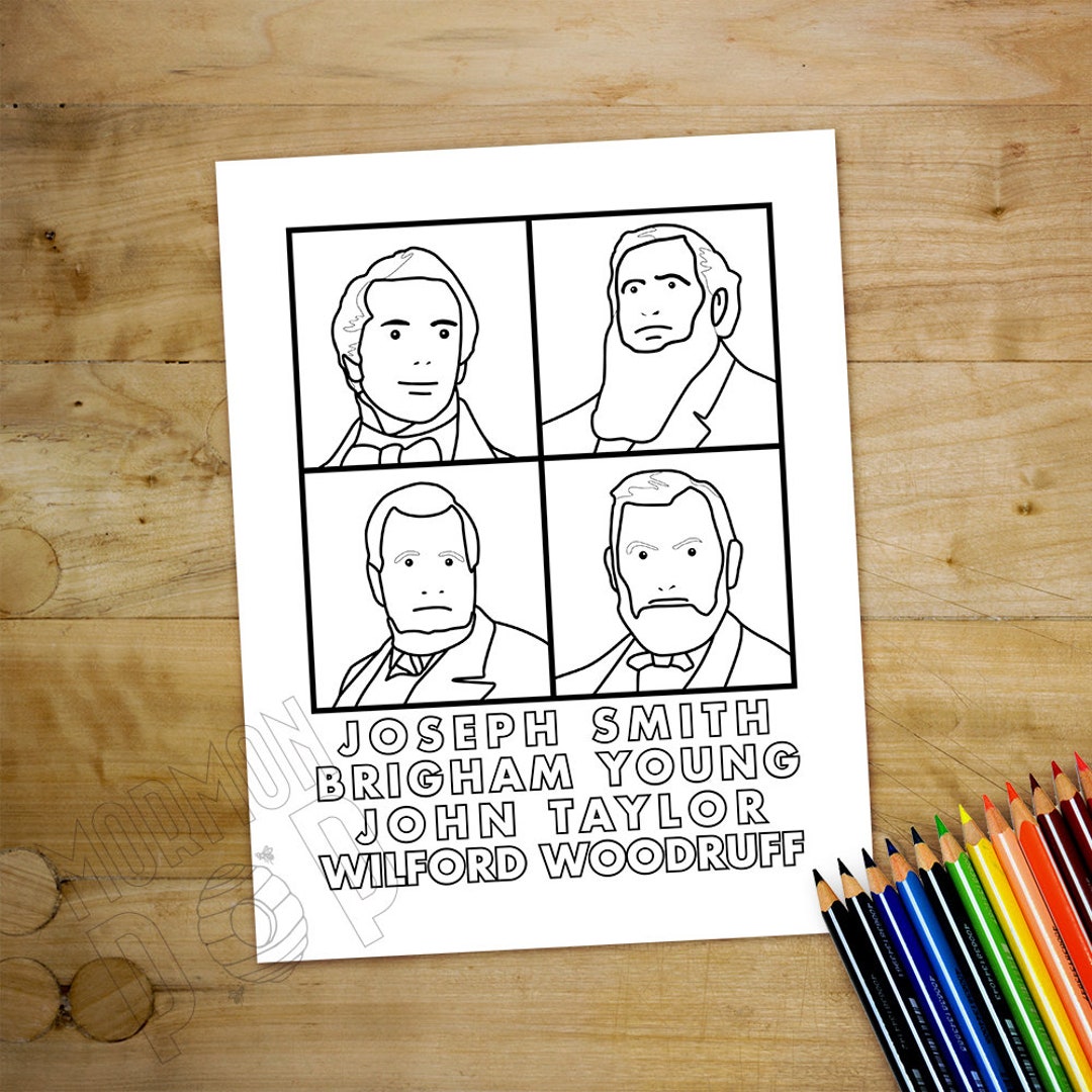 Coloring Page • Latter-day Prophets • Instant PDF Digital Download ...