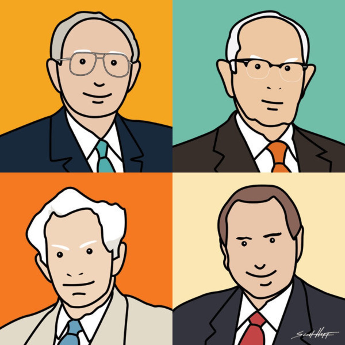 Spencer W. Kimball Giclée Art Print Illustrated Mormon LDS Julian Opie ...