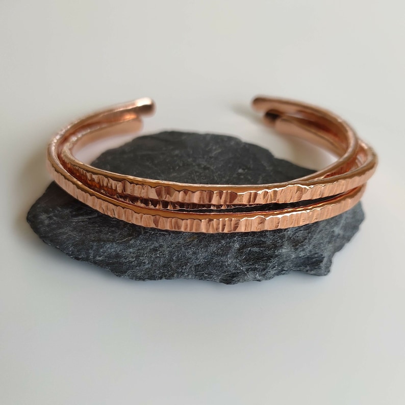 Copper Tree Bark Bangles Pure Copper - Etsy