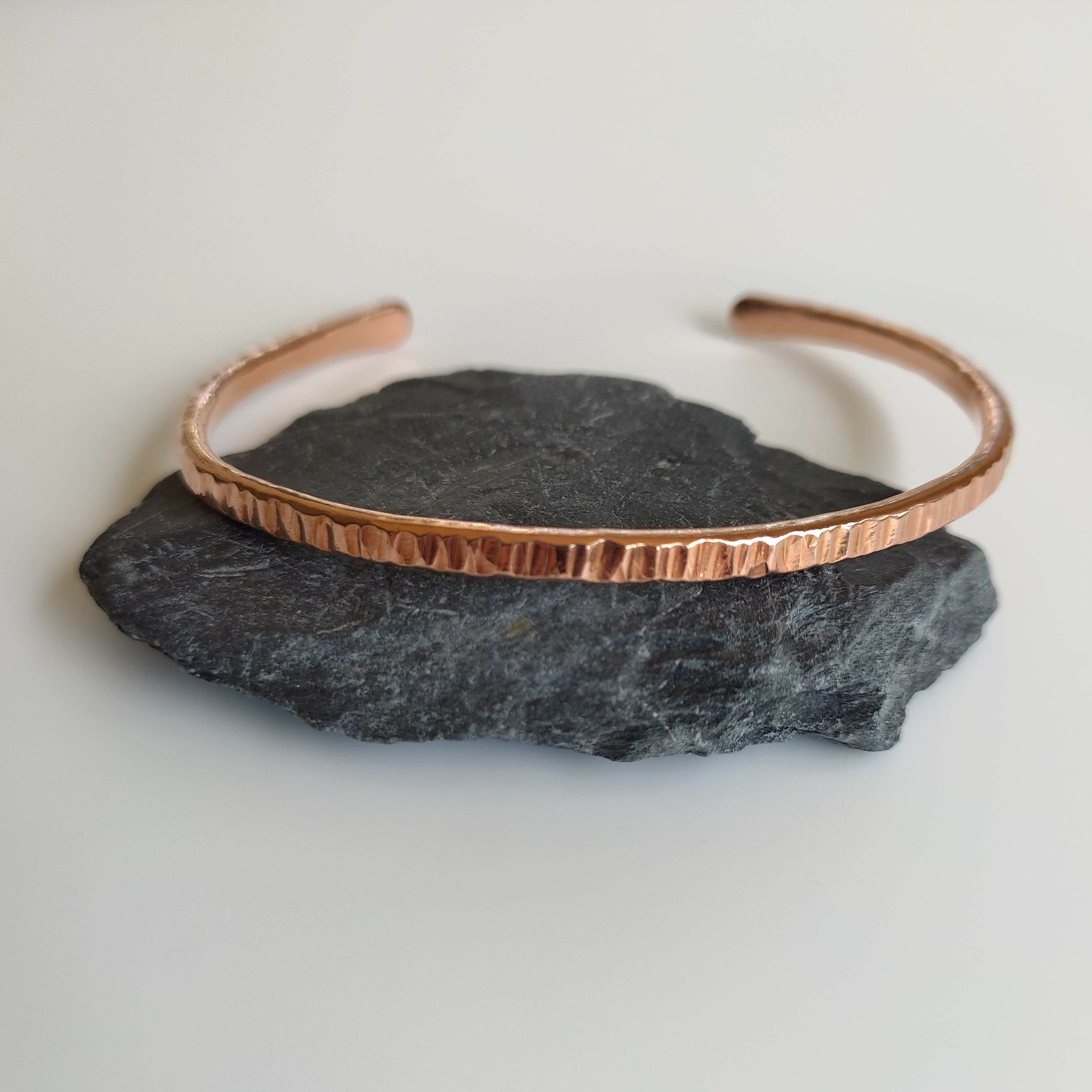 Copper Tree Bark Bangles Pure Copper - Etsy