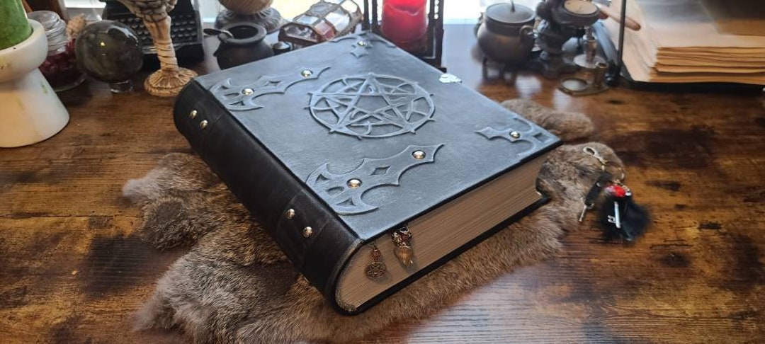Medieval Spellbook Grimoire Pentacle Leather Handmade Book - Etsy