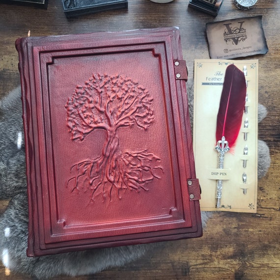 Large Medieval Blank Leather Journal Tree of Life. IN STOCK - Etsy