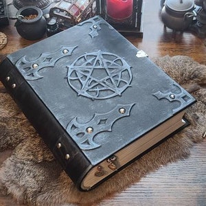 Medieval Spellbook Grimoire Pentacle Leather Handmade Book - Etsy