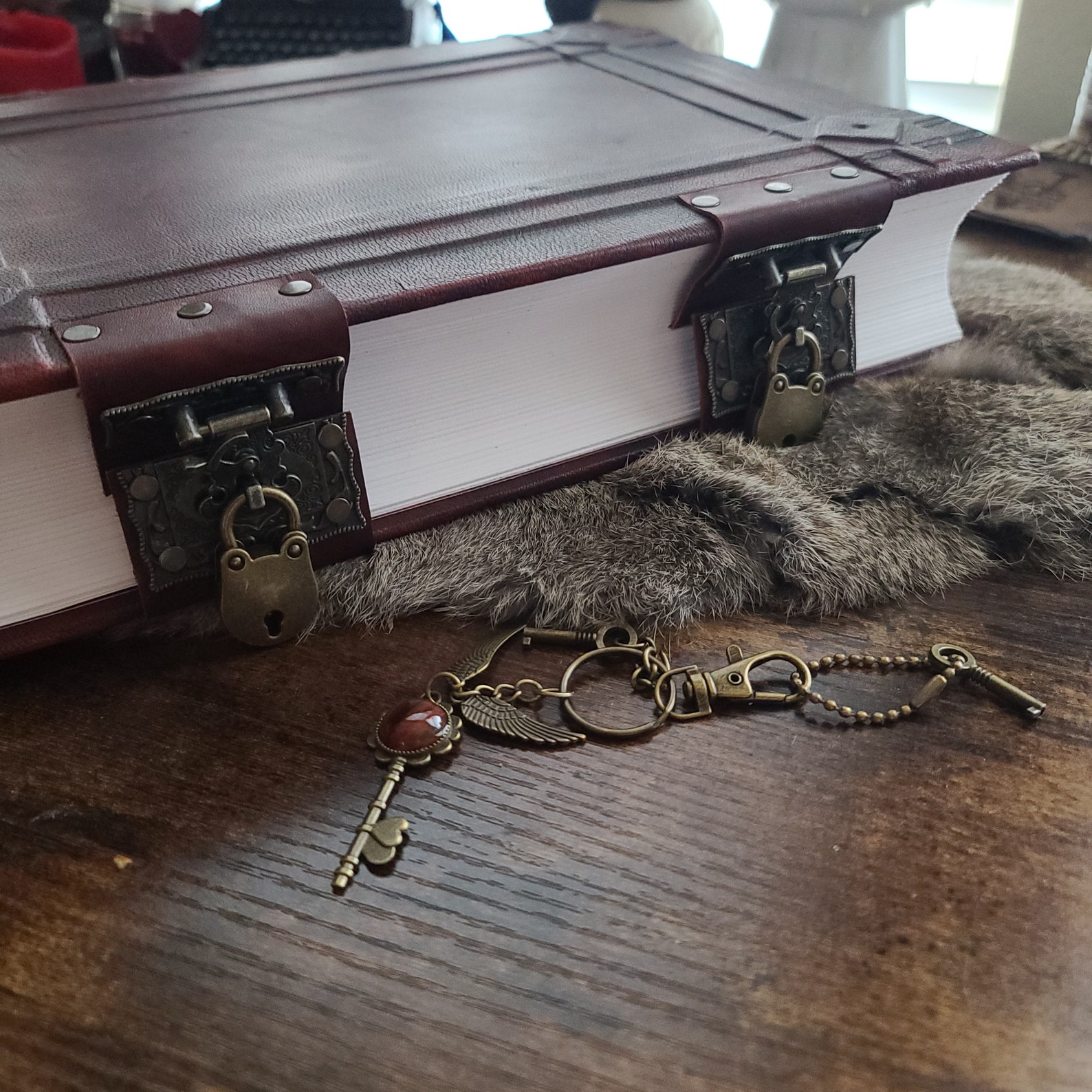 Vintage Blank Leather Journal With Locks, Handmade - Etsy