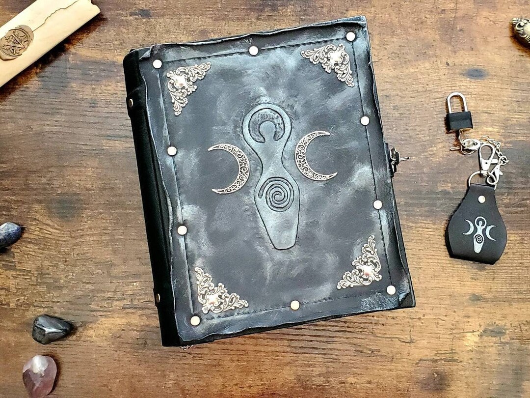 The Moon Goddess Blank Leather Journal.. IN STOCK - Etsy