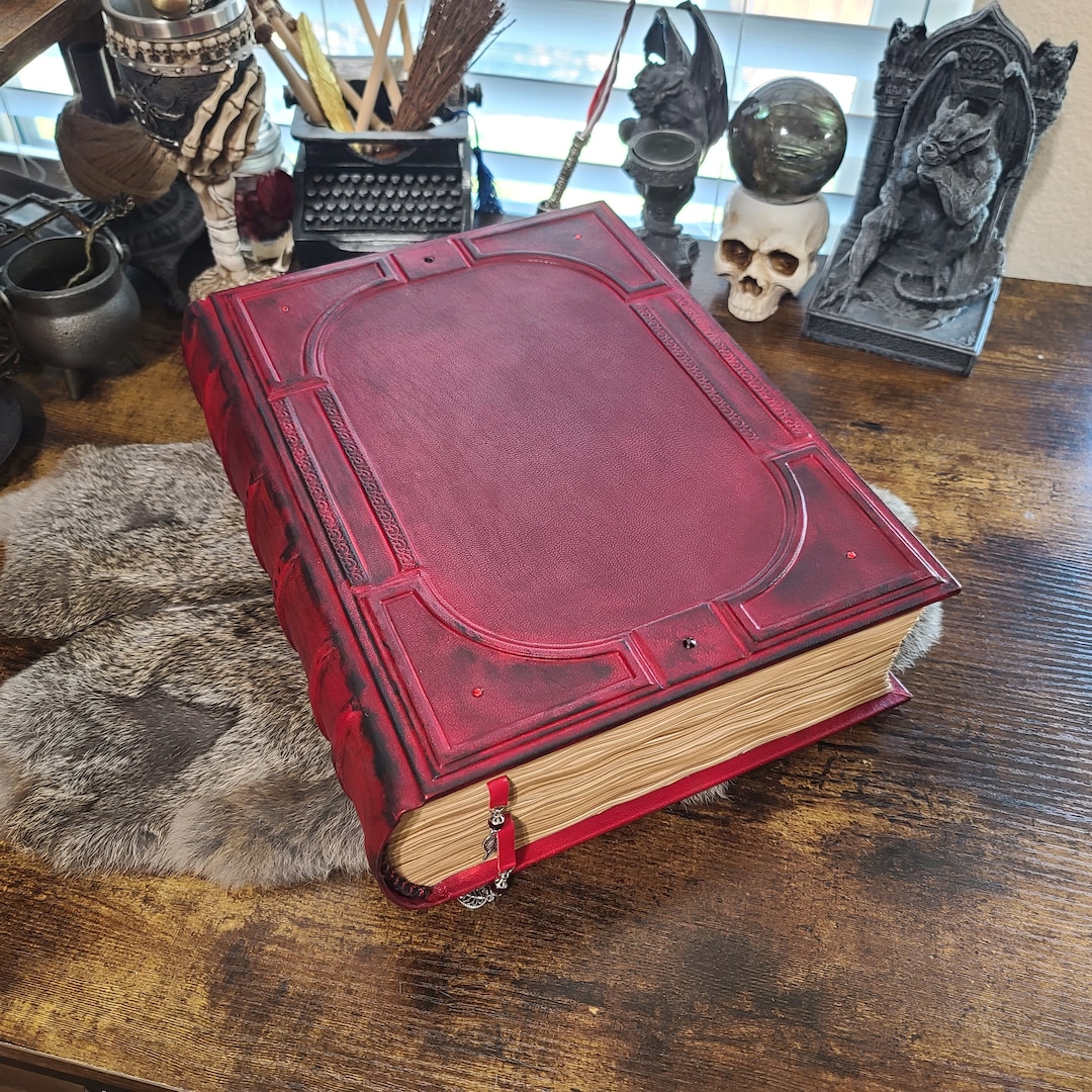 Large Antique Blank Leather Journal. Burned Red - Etsy