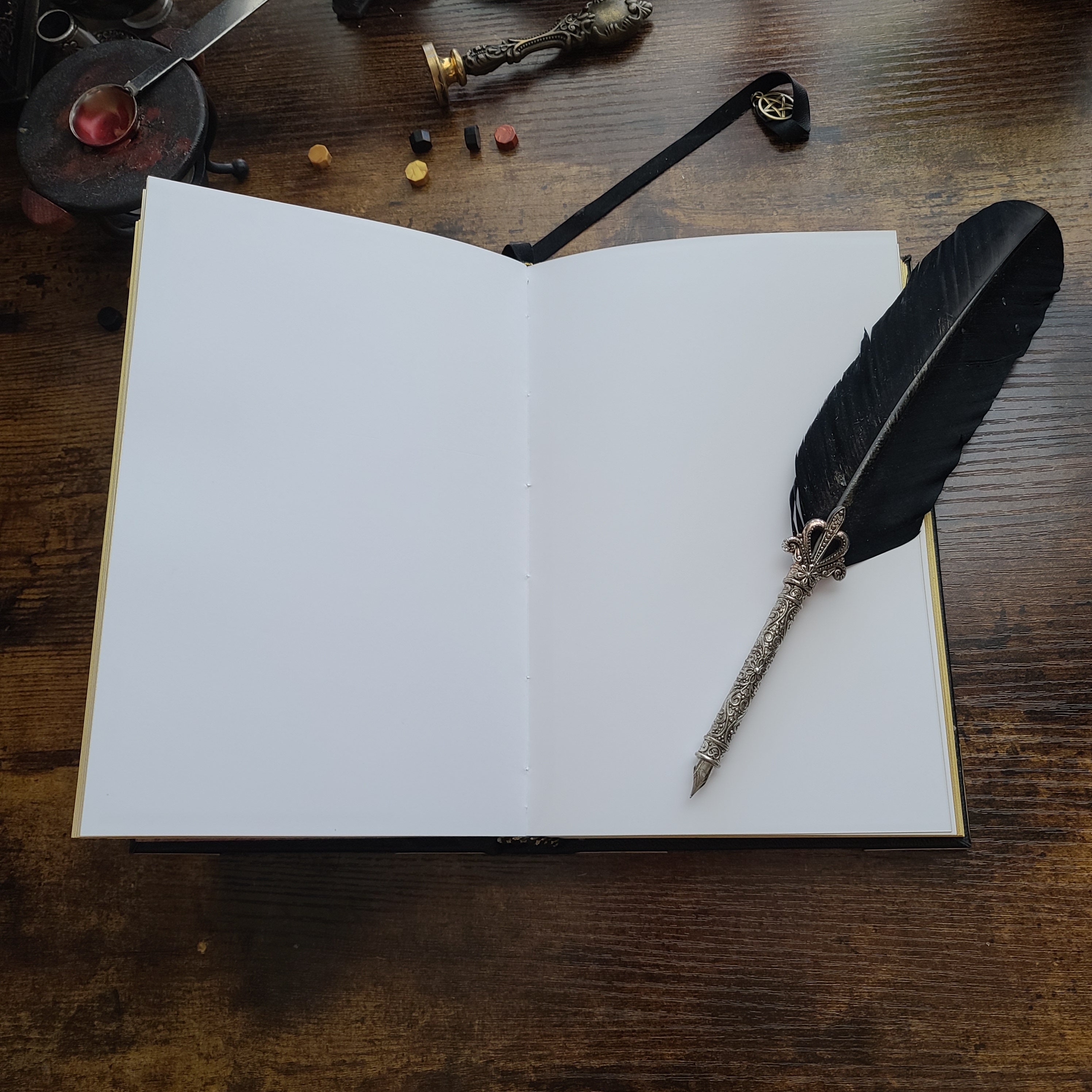 Leather Blank Notebook Pentagram - Etsy