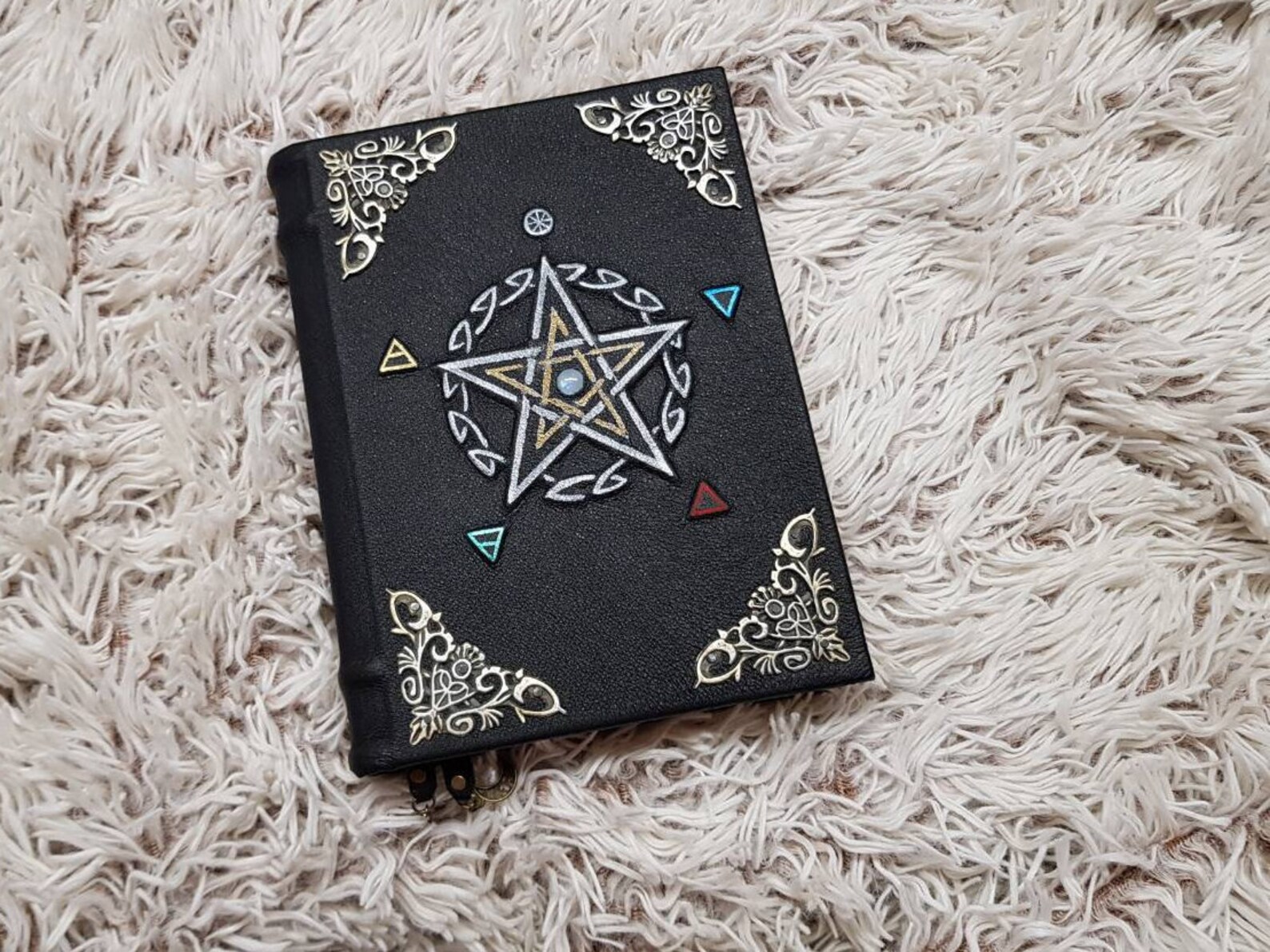 Leather Handmade Grimoire Spell Book Book of Shadows Natural - Etsy