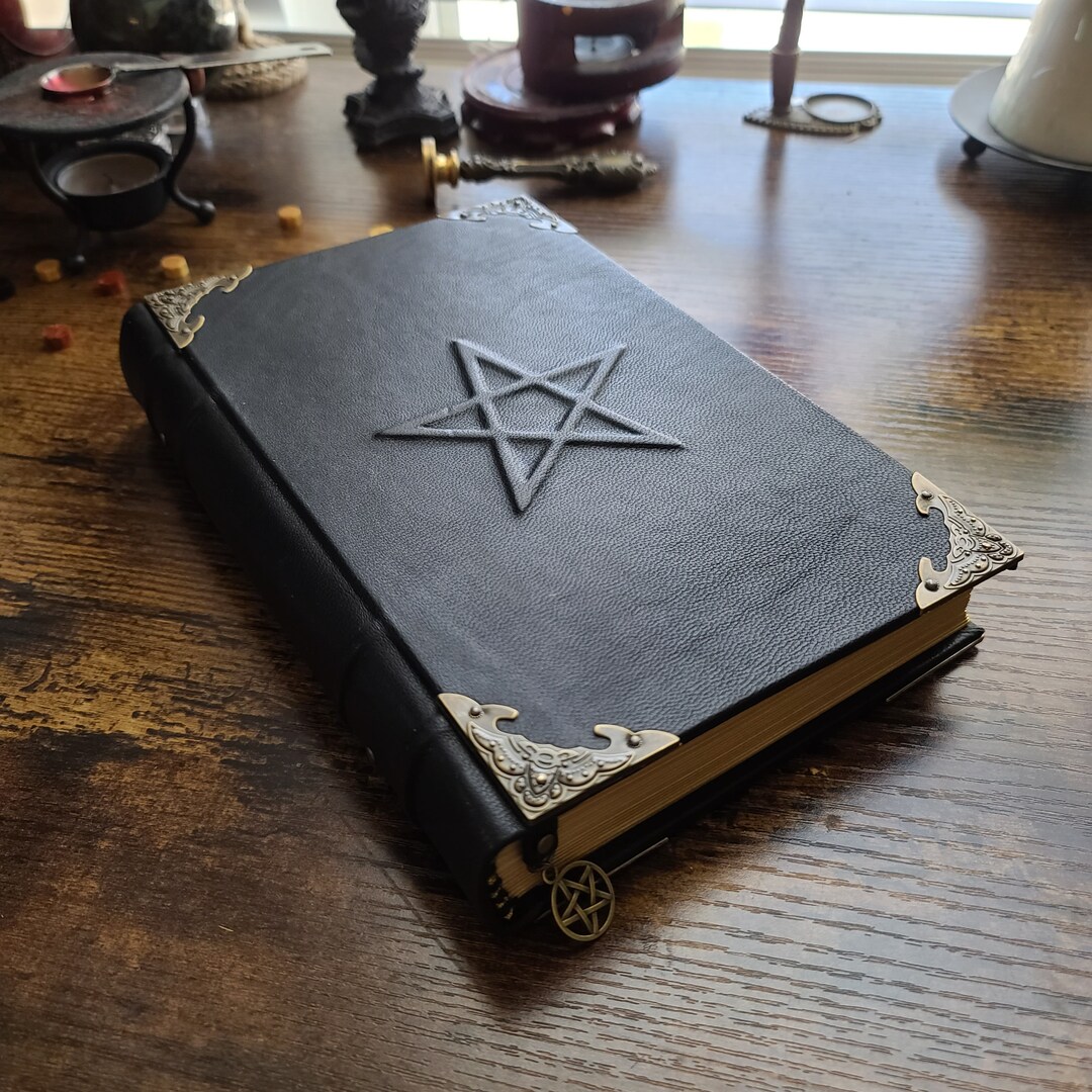 Leather Blank Notebook Pentagram - Etsy