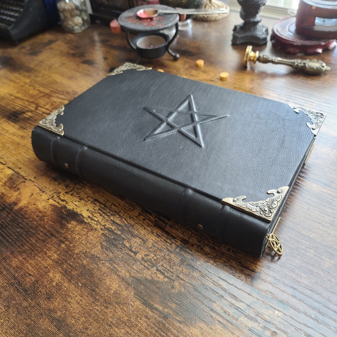 Leather Blank Notebook Pentagram - Etsy
