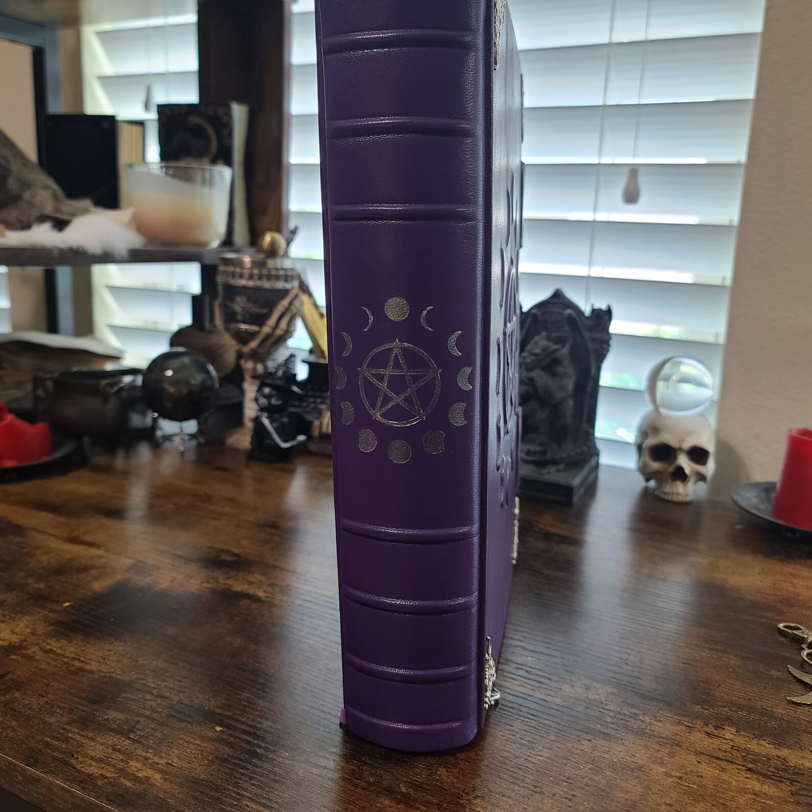 Purple Book of Spells With Pentacle and Moon Phases - Etsy