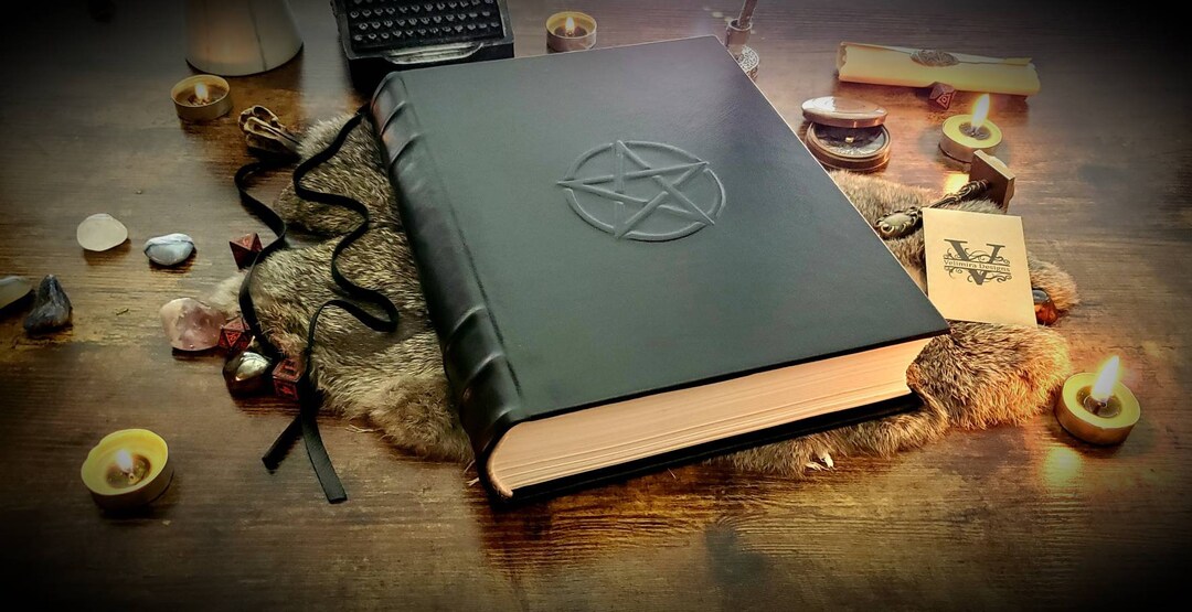 Big Classic Leather Book of Spells. - Etsy