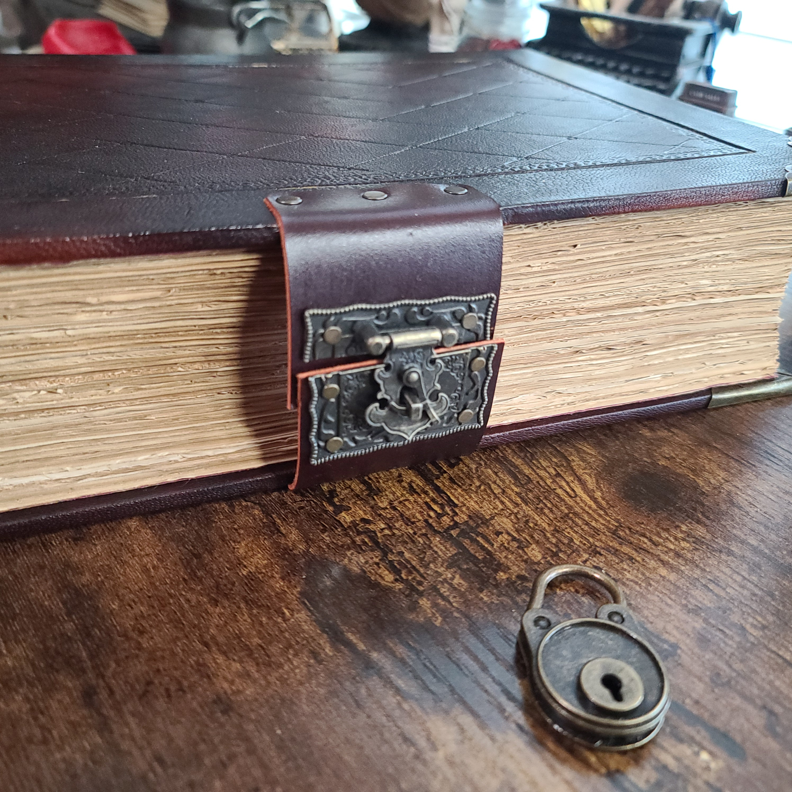 Antique Handmade Blank Leather Journal With Lock. - Etsy