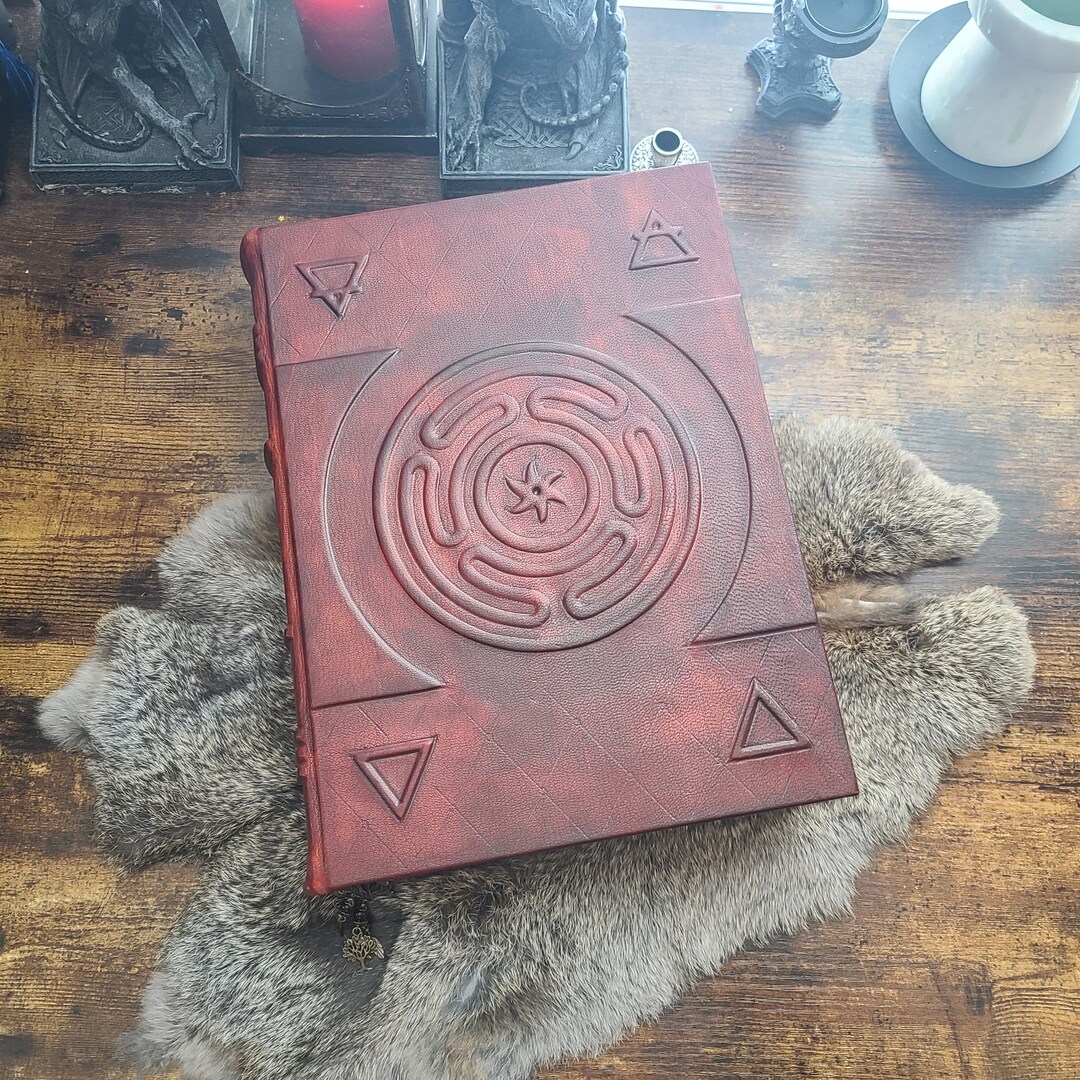 Handmade Blank Leather Journal Hecate Circle, Four Elements. Ancient ...