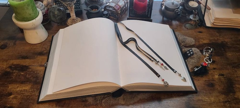 Leather Spellbook Grimoire – Medieval Book With Inverted Pentacle - Etsy