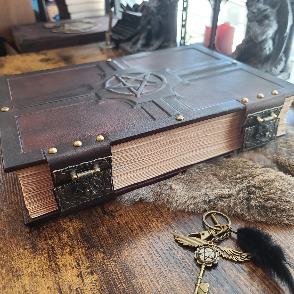 Medieval Blank Leather Journal Pentacle by Velimira Designs | Etsy