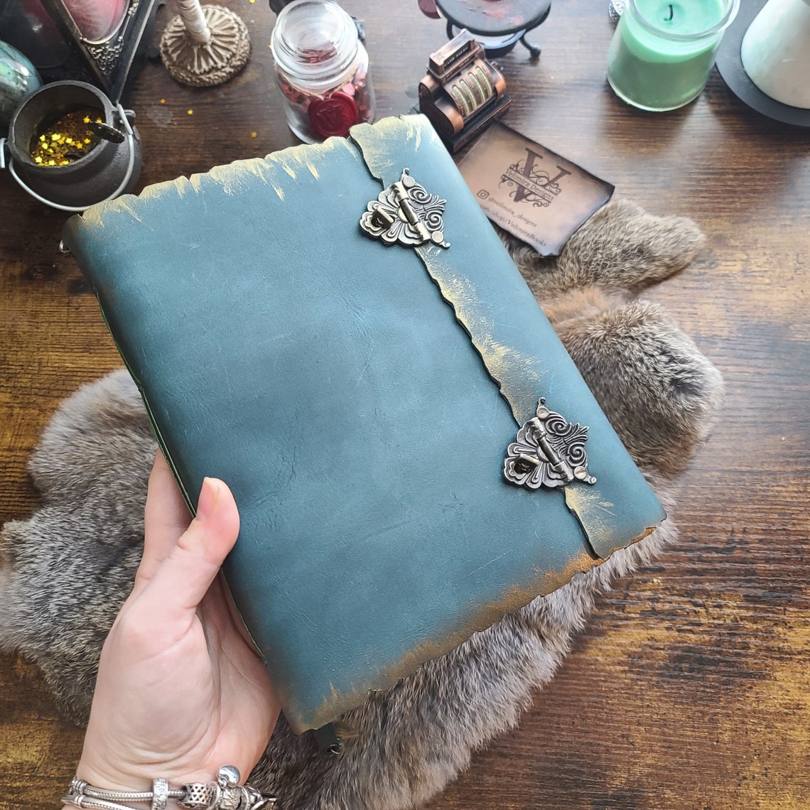 Antique Leather Softbook Spellbook Handmade. Paperback - Etsy