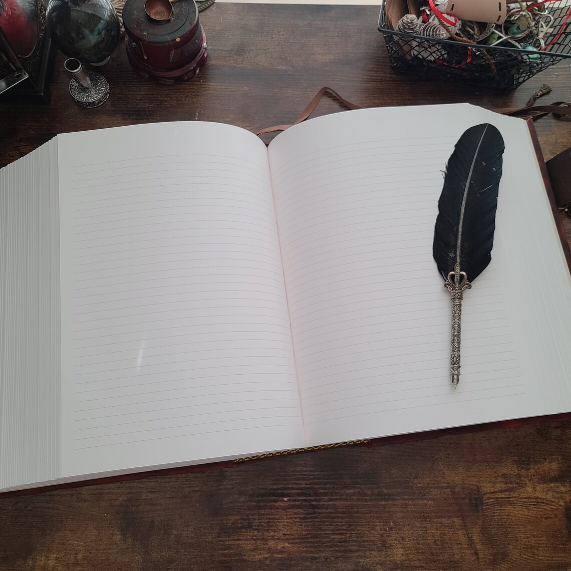 Large Vintage Blank Leather Journal With Locks Handmade - Etsy