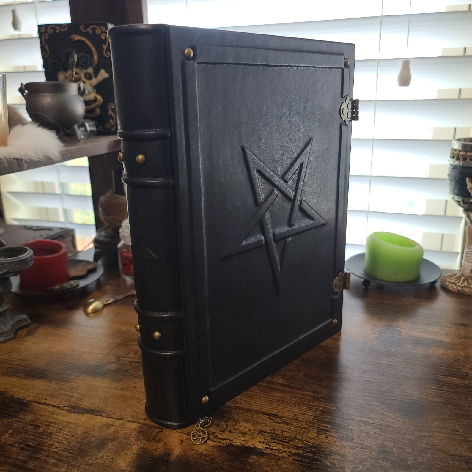 Classic Big Spell Book Grimoire Book of Shadows Pentagram - Etsy