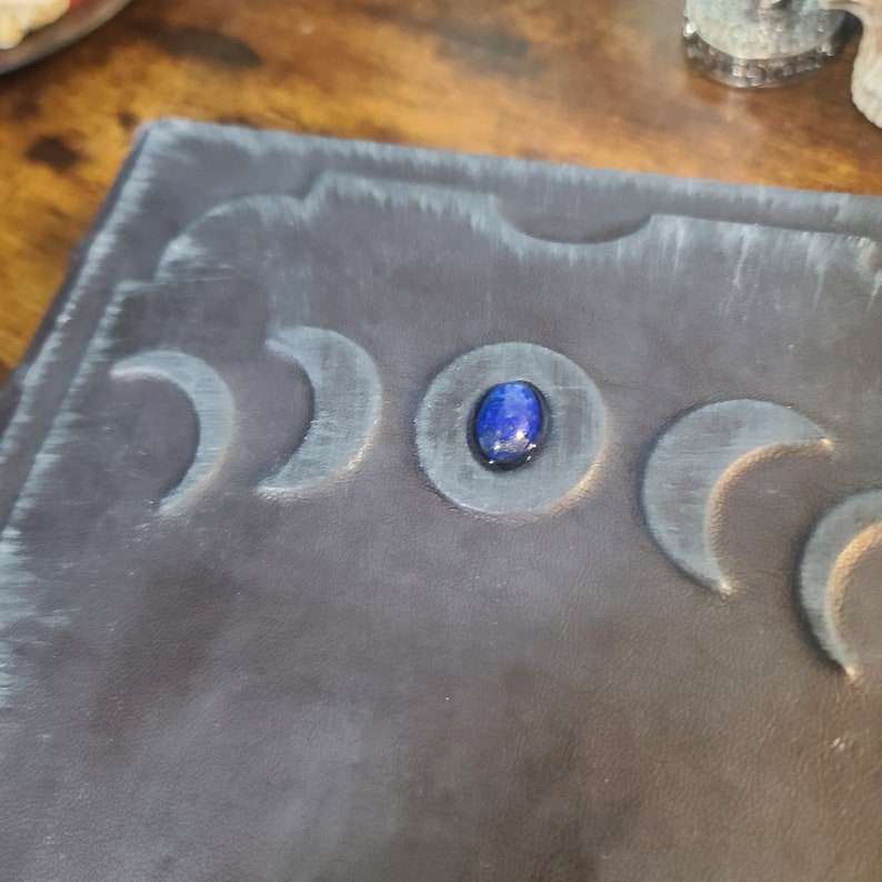 Handmade Blank Leather Journal Moon Phases . in Stock - Etsy